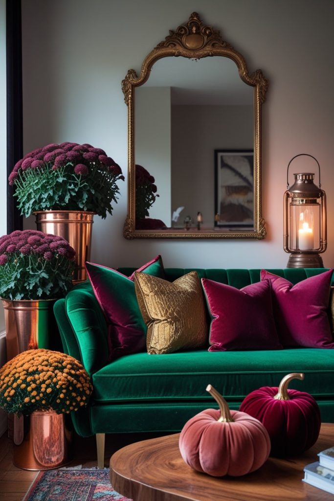 🍁 21 Velvet Jewel Tones & Aged Metals Fall Decor Ideas – Home upgrade picks